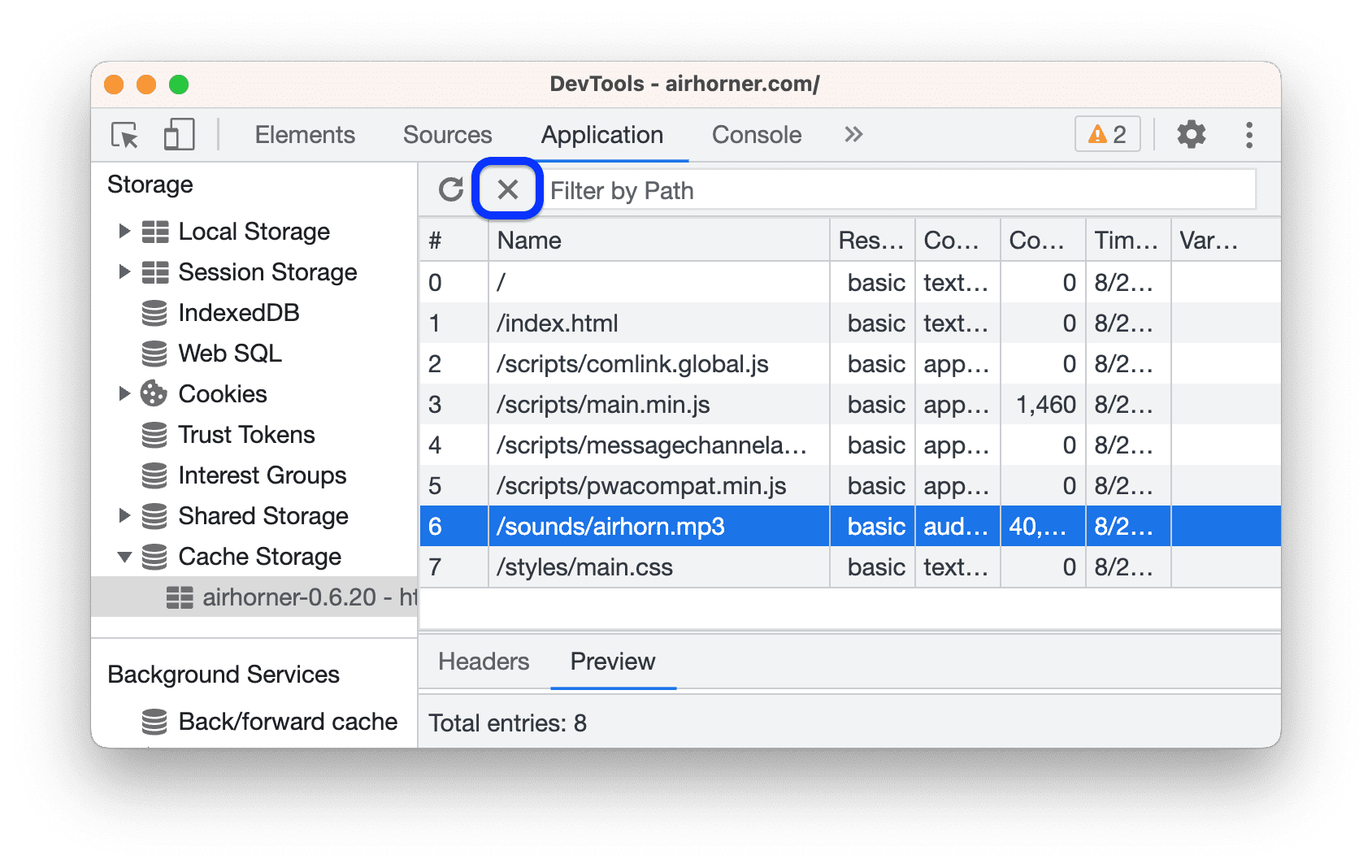 Ver datos de caché | Chrome DevTools | Chrome for Developers