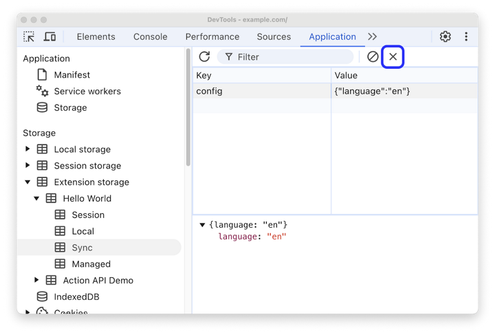 View and edit extension storage | Chrome DevTools | Chrome for Developers