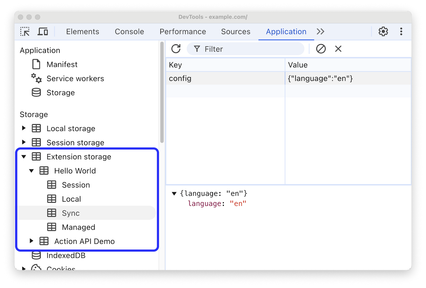 View and edit extension storage | Chrome DevTools | Chrome for Developers