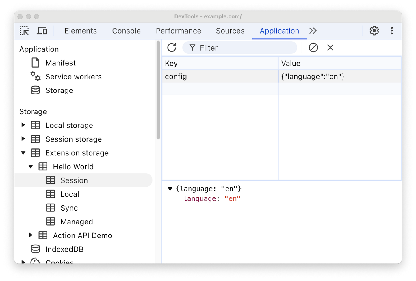 View and edit extension storage | Chrome DevTools | Chrome for Developers