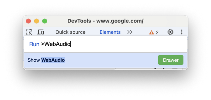 WebAudio: WebAudio API 측정항목 보기 | Chrome DevTools | Chrome for Developers