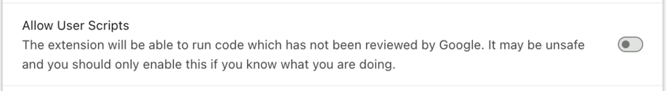chrome.userScripts | API | Chrome for Developers