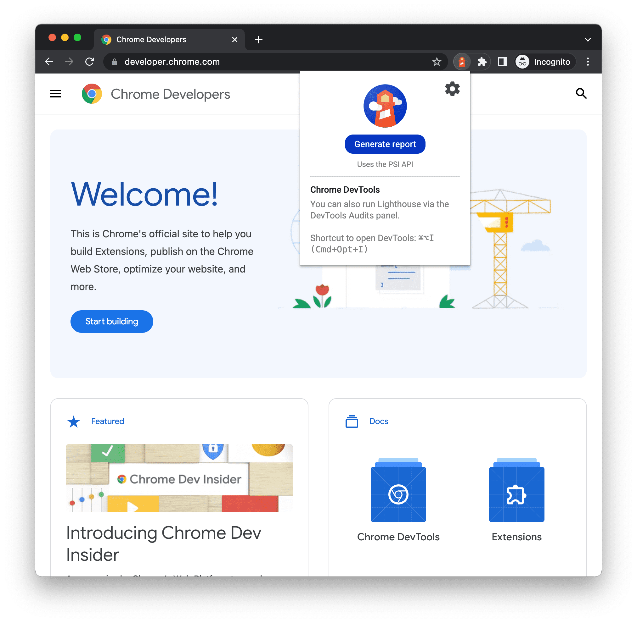 Descripción general | Lighthouse | Chrome for Developers