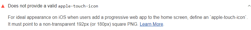 Does not provide a valid apple-touch-icon | Lighthouse | Chrome for ...