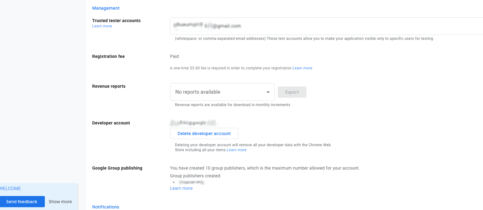 Deleting Chrome Web Store developer accounts | Chrome Extensions ...