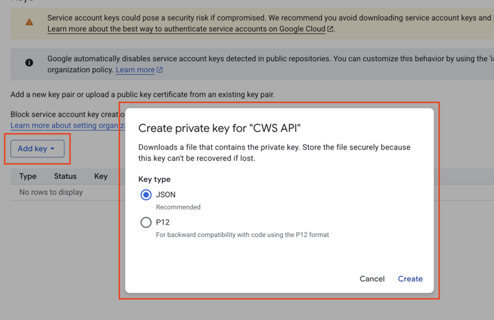 Use a service account with the Chrome Web Store API | Chrome Extensions ...