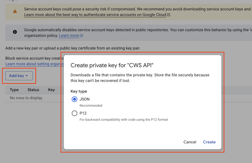 Use a service account with the Chrome Web Store API | Chrome Extensions | Chrome for Developers