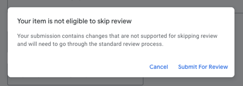 Skip review for eligible changes | Chrome Extensions | Chrome for ...